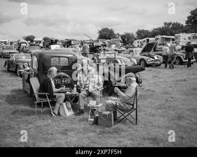 Sticker Classic Car Rally Tractors Cars Car Boot Stock Photo - Alamy