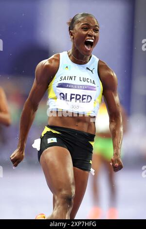 PARIS, FRANCE - AUGUST 03: Julien Alfred of Team Saint Lucia (C ...
