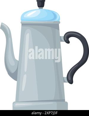 machine percolator pot coffee cartoon vector illustration Stock Vector ...