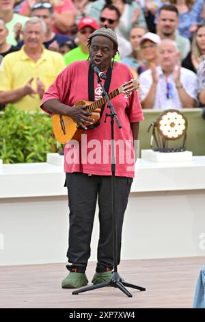 ZDF - Fernsehgarten. Sänger Wally Warning während der ZDF ...