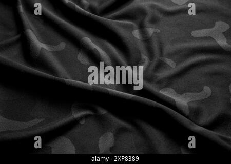Camouflage pattern. Trendy dark gray camouflage fabric. Military ...