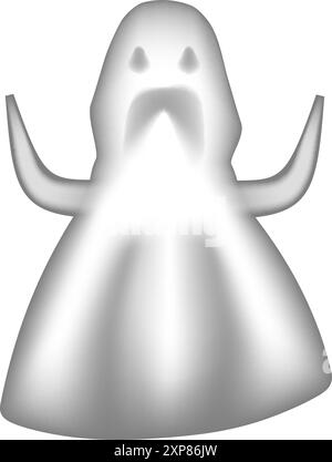 Horror phantom character. Translucent evil spirit shadow isolated on ...