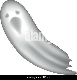 Horror phantom character. Translucent evil spirit shadow isolated on ...