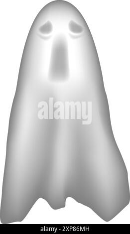 Horror phantom character. Translucent evil spirit shadow isolated on ...