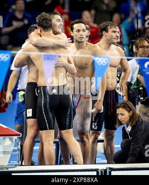 PARIS - Kai van Westering, Caspar Corbeau and Stan Pijnenburg after the ...