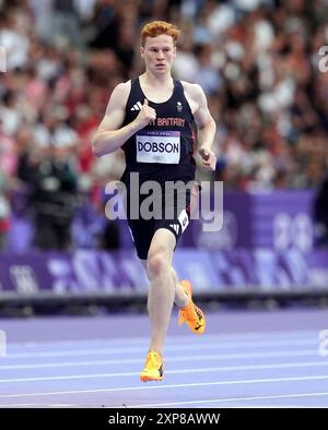 Great Britain's Charlie Dobson during the Men's 400m heats at the Stade ...
