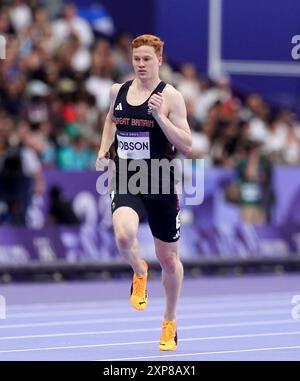 Great Britain's Charlie Dobson during the Men's 400m heats at the Stade ...