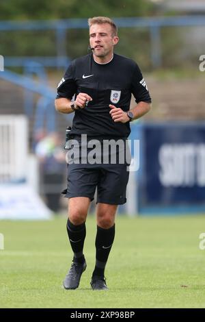 The match referee Adam Herczeg during the Vanarama National League ...