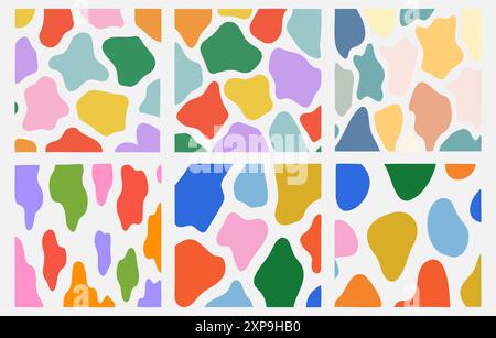 Set of texture of different shapes of figures. Set of banners of ...