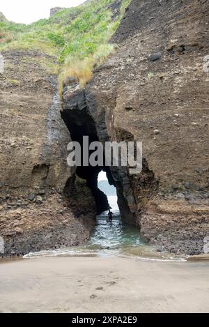 View at Piha Beach - New Zealand Stock Photo - Alamy