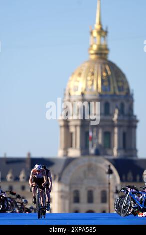 Great Britain's Samuel Dickinson during the Mixed Relay Triathlon at ...
