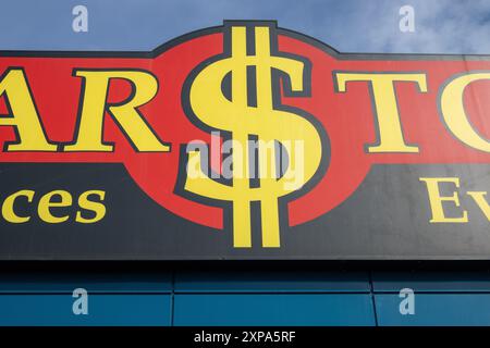 Exterior of a Swedish Dollarstore warehouse in Haparanda, Sweden Stock ...