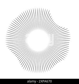 Concentric audio rhythm line radial circle sound wave dynamic set ...