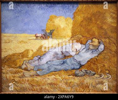 Vincent van Gogh, The siesta (after Millet) 1890 Oil on canvas. Musée d ...