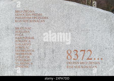 Potočari, Srebrenica, Bosnia and Herzegovina – February 2023: Srebrenica Memorial Center Stock ...