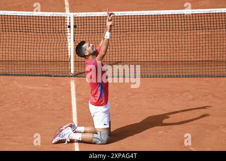 Novak Djokovic of Serbia Gold medal, Tennis, Men's Singles during the ...