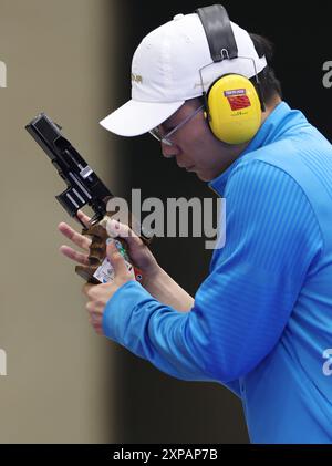 Chateauroux, France. 5th Aug, 2024. Jiang Yiting of team China reacts ...