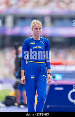 Yuliia Levchenko of Ukraine competes during the women's high jump ...