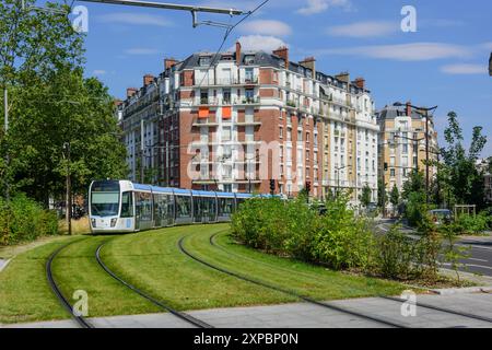 Paris, Straßenbahnlinie T3b, Av Paul Adam // Paris, Tramway Line T3b ...