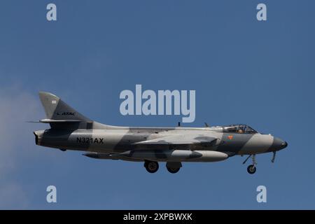 A 1959 Hawker Hunter Mk58 (F58A) flying with private military ...