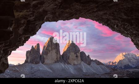 Panoramic view of the Tre Cime di Lavaredo, Dolomites Stock Photo - Alamy