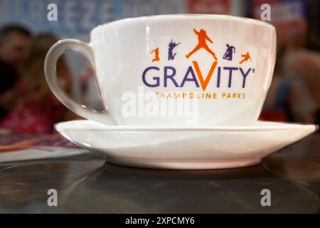 Gravity trampoline adventure park, Corby, England Stock Photo - Alamy