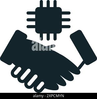 IOT AI BIG DATA MICROCHIP Vector Icon Set. Internet of things ...