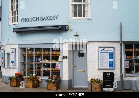 Exterior of The Chough Bakery shop on the harbour front Padstow ...