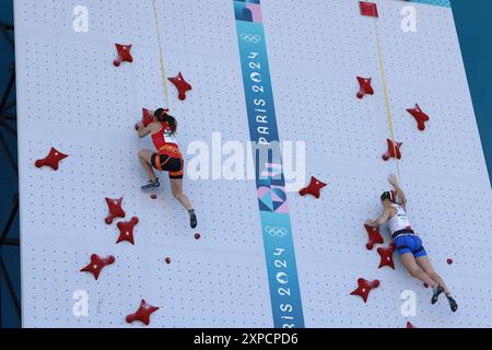 HUNT Emma of USA, SALLSABILLAH Rajiah of Indonesia Sport Climbing Women ...