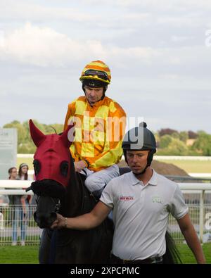 Jockey Robert Havlin on Ten Dimes at York Stock Photo - Alamy