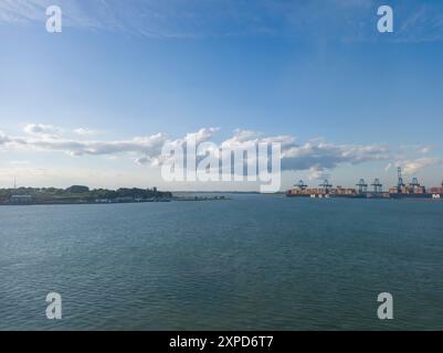 A panoramic view of Shotley Gate, Suffolk, UK Stock Photo - Alamy