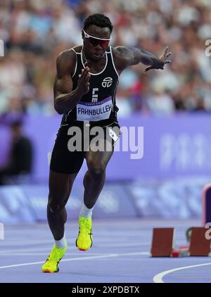 Joseph Fahnbulleh of Liberia competes during Men's 200m Semi-Final of ...