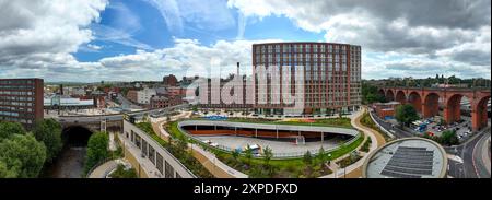 Aerial view of Stockport Interchange in Stockport - Greater Manchester ...