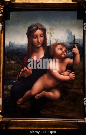 Madonna of the Spindle, by Italian Renaissance painter Leonardo da ...