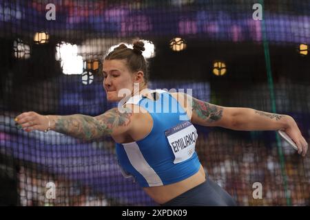 Alexandra EMILIANOV of Moldova competes in the Women Discus throw event ...