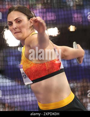 Marike Steinacker of Germany competes in the women's discus throw ...