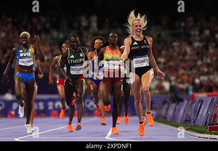 Great Britain's Keely Hodgkinson crosses the line to Women's 800m Final ...