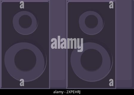 Powerful audio equipment delivering loud sound waves. Big black sound ...