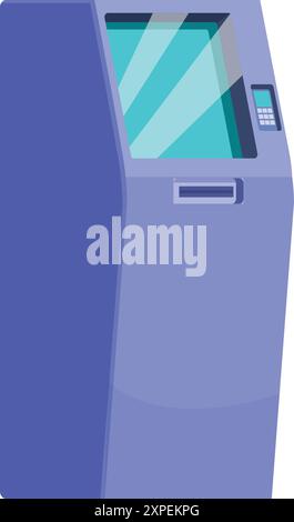 Atm machine accepting credit card for payment transaction with blank ...