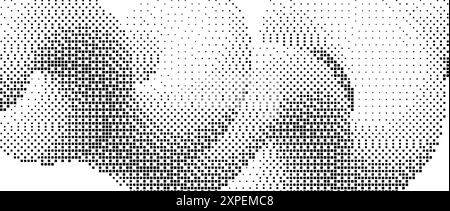 Pixelated bitmap wave gradient texture. Black and white dither pattern ...