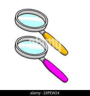 magnifying glass with document vector illustration design Stock Vector ...