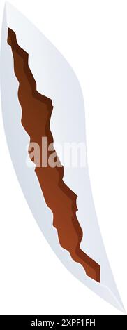Illustration of a ripped paper revealing a blank space Stock Vector ...
