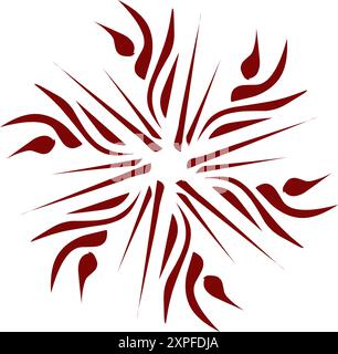 Maroon color tribal design illustration. Perfect for tattoos, stickers ...