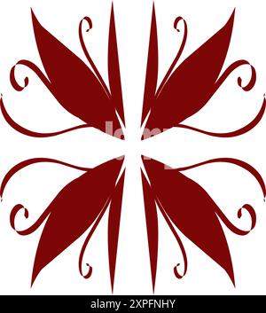 Maroon color tribal design illustration. Perfect for tattoos, stickers ...