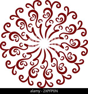 Maroon color tribal design illustration. Perfect for tattoos, stickers ...