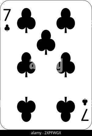 9 of clubs. One playing card, illustration Stock Photo - Alamy