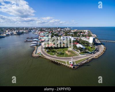 Belize. Caribbean Island. Beautiful Cityscape. Drone. Aerial View Stock ...