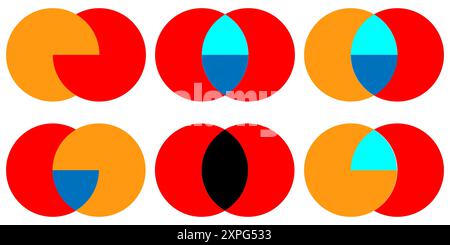 Integration abstract shapes. Interaction sign business concept Stock ...