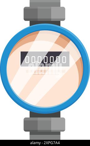 Water meter showing cubic meters measuring water consumption. Water ...