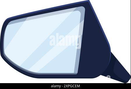 Car side rearview mirror reflecting the importance of road safety. Car ...